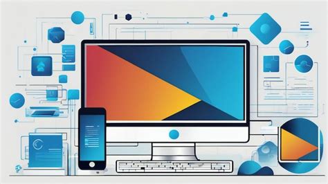 Minimalist Modern Graphic Design With A Technology Theme Premium Ai Generated Image