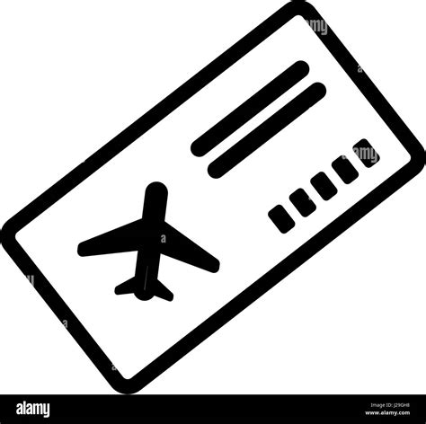 Boarding Pass Thin Icon Illustration Part Of Travel Icons Set Vector