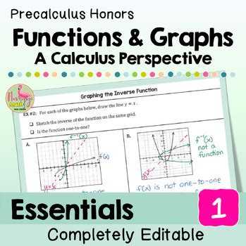 Functions And Graphs Essentials Bundle Unit Precalculus TPT