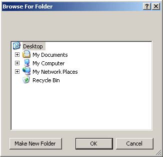 Windows Control The Browse For Folder Dialog Box