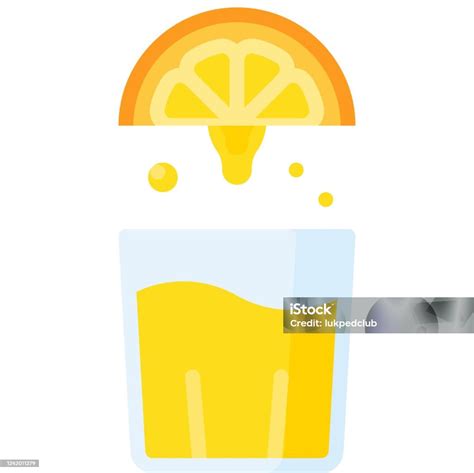 Ikon Jus Jeruk Ilustrasi Vektor Datar Minuman Ilustrasi Stok Unduh