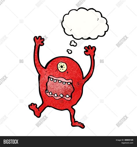 Cartoon Scary Monster Vector And Photo Free Trial Bigstock