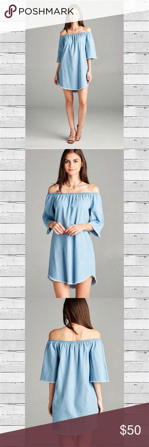Denim Off Shoulder Dress