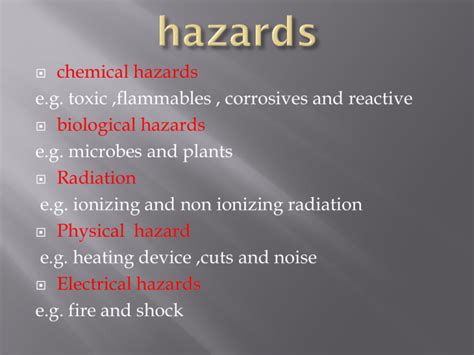 Hazards