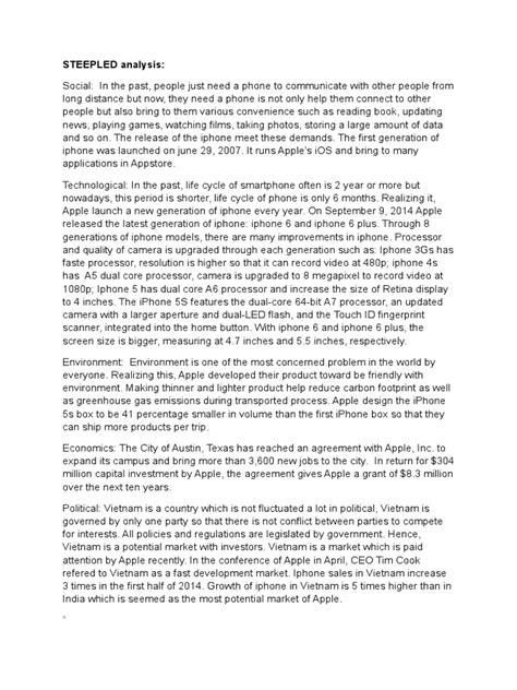 Steepled Analysis Pdf I Phone Apple Inc