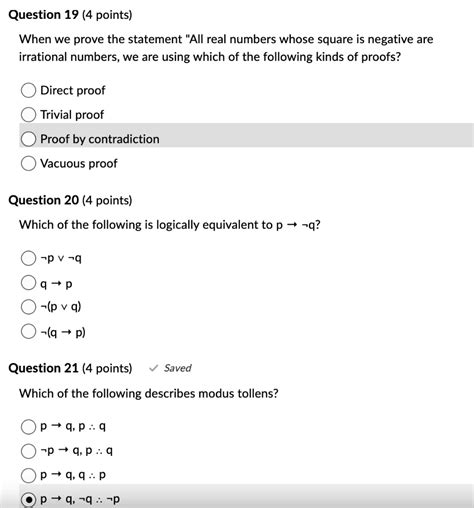 SOLVED Question 19 4 Points When We Prove The Statement All Real