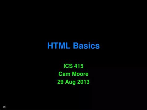 PPT HTML Basics PowerPoint Presentation Free Download ID 5681313