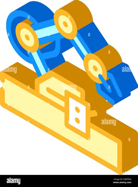 robotic arm robot isometric icon vector illustration stock vector image