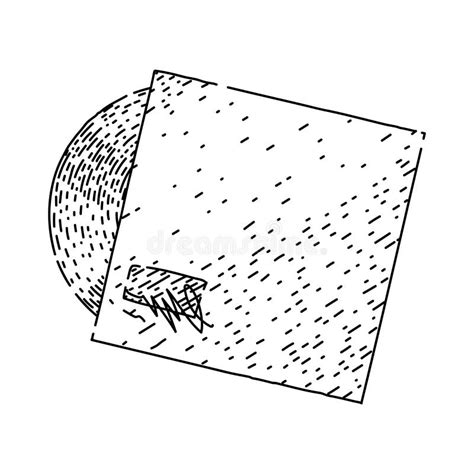 Lp Vynil Record Sketch Hand Drawn Vector Stock Illustration