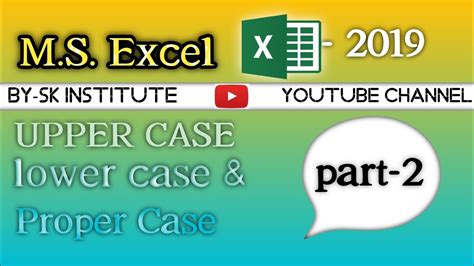 Ms Excel Upper Case Lower Case Proper Case Part 2 Exceltips Exceltricks Excel