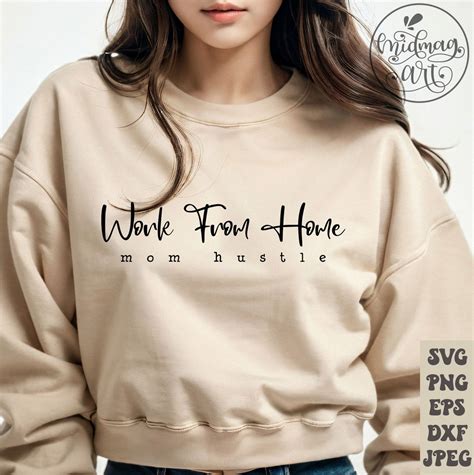 Work From Home Mom Hustle Svg Png Mom Boss Svg Motivated Mompreneur