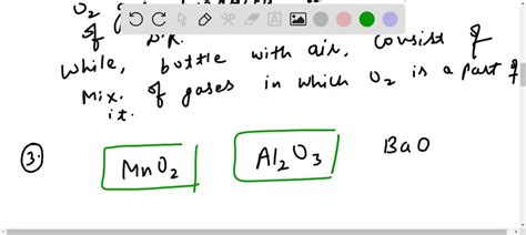 Solved Write The Word And Formula Equations For Preparation Oxygen Gas