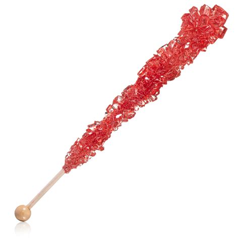 Red Rock Candy On A Stick Individually Wrapped Crystal Candy Candy Envy