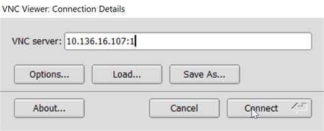 Connecting To The Server Via VNC