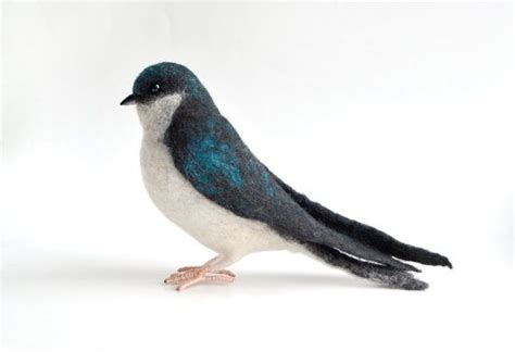 Realistic Felted Bird Tree Swallow The Elegant Eye Catching Tree