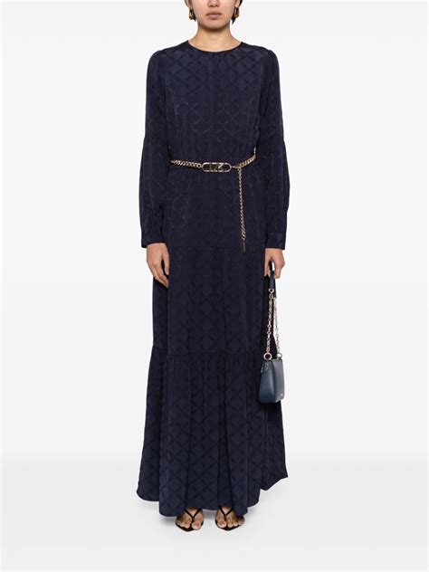 Michael Kors Empire Logo Belted Maxi Dress Farfetch