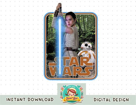 Star Wars Rey And Bb 8 Episode 7 Poster Sticker Png Inspire Uplift