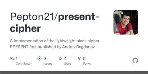 Github Pepton21 Present Cipher C Implementation Of The Lightweight