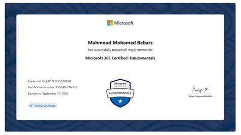 Mahmoud Bebars On Linkedin Microsoft365 Certification