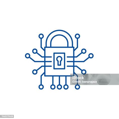 정보 보안 라인 아이콘 개념입니다 정보 보안 평면 벡터 기호 기호 개요 그림 보안에 대한 스톡 벡터 아트 및 기타 이미지 보안 인터넷 일러스트레이션 Istock
