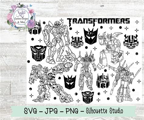 Transformers Svg Tumbler Template Digital Download