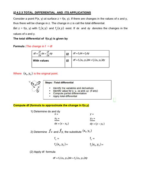 4 2 3 Total Differential Pdf Area Surface Area