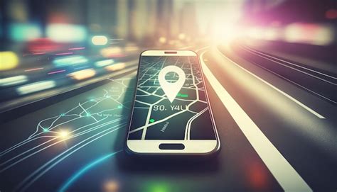 Premium Photo Smartphone With Gps Map On The Screen Generative Ai Illustration