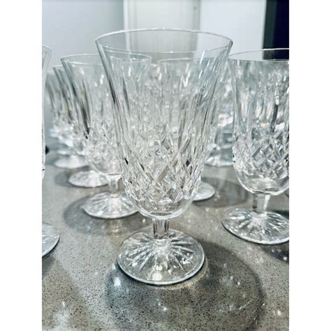 1970s Waterford Lismore Pattern Hand Cut Crystal Glassware Set 61