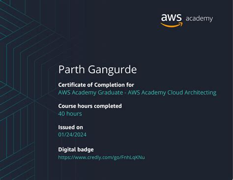 Aws Academy Cloud Architecting Certificate
