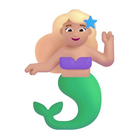 Woman Merpeople 3d Medium Light Icon Fluentui Emoji 3d Iconpack