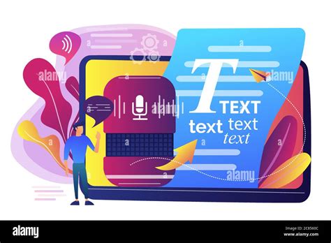 Speech To Text Concept Vector Illustration Stock Vector Image Art Alamy