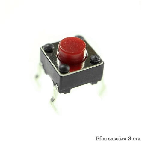 6x6x5mm Red Tactile Switches Dip 4 6 6 5mm Push Button Induction Cooker Switch Grandado