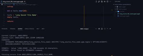embed variables inside source code · issue 1180 · codefori vscode ibmi