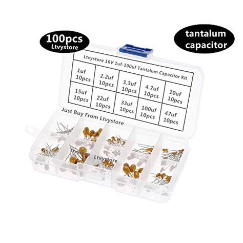 Buy Dip Ceramic Tantalum Capacitor Assorted Assortment Box Kit Set 16v