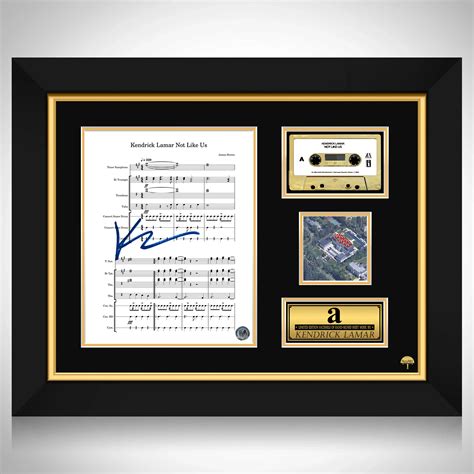 Kendrick Lamar Not Like Us Gold Cassette Limited Signature Edition Custom Frame Rare T