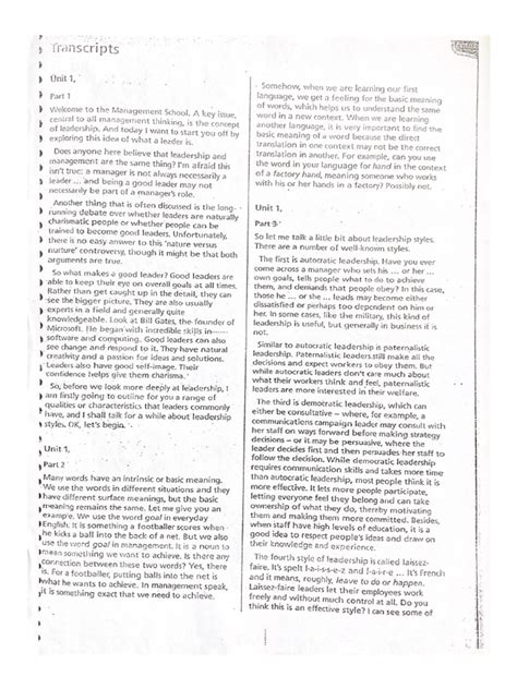 transcripts pdf