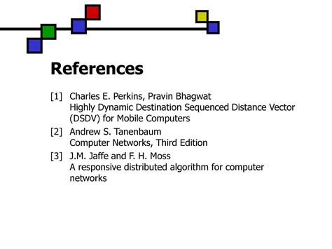dsdv highly dynamic destination sequenced distance vector routing ppt