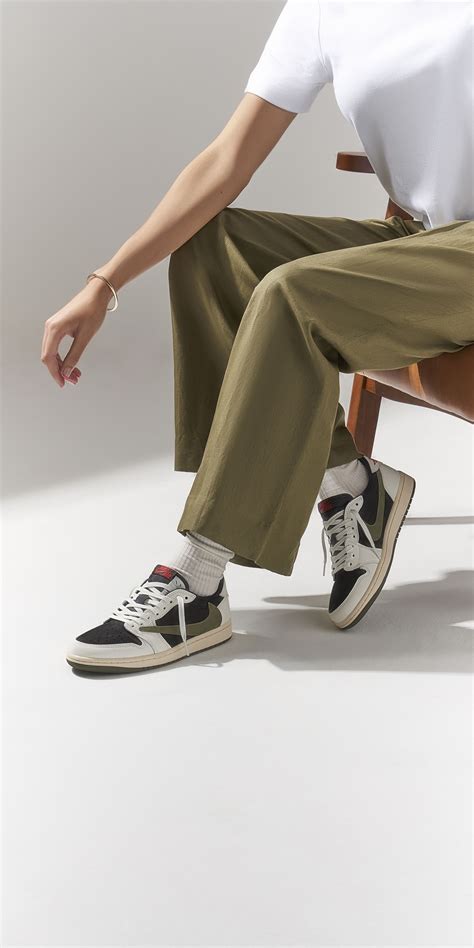 Air Jordan 1 Low Og Sp X Travis Scott Olive Womens Air Jordans