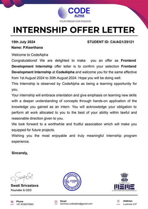 Keerthana Pazhani On Linkedin Frontenddevelopment Internship Courtalpha Careergrowth