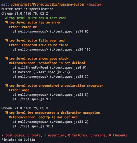 Github Mattfyshjasmine Buster Execute Jasmine Specs Using The