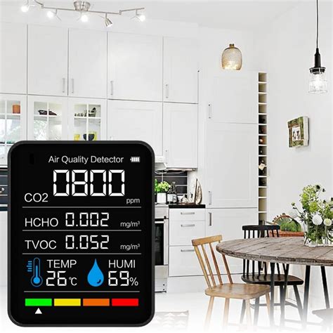 Монитор за измерване на качеството на въздуха Alexverity измерва Co2