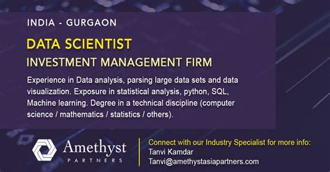 Amethyst Partners On Linkedin Datascientist Datascience