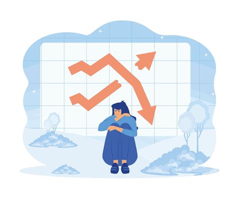 Crisis Concept Bankruptcy With Falling Down Profit Graph And Money