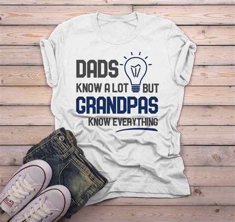 Mens Funny Grandpa Shirt Grandpas Know Everything Tshirt Grandpa T