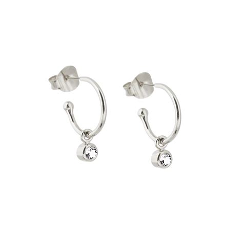 Silver Emerald Quartz May Birthstone Earrings Flutterby Jewellery