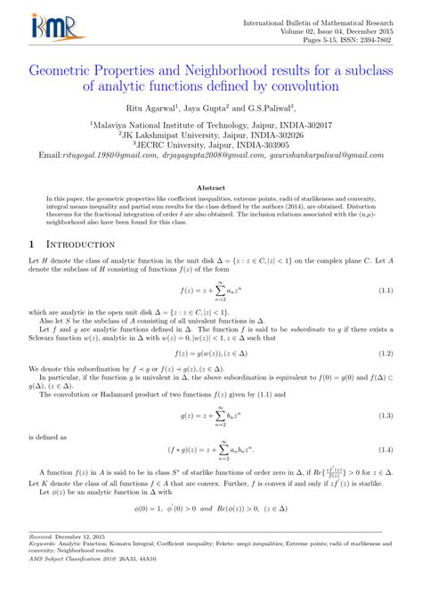Pdf Geometric Properties And Neighborhood Results For A Subclass Of