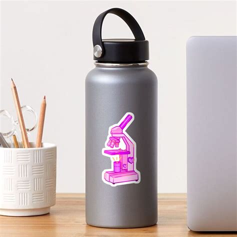 Cute Microscope In Pink Sticker By Sunnysarav Redbubble