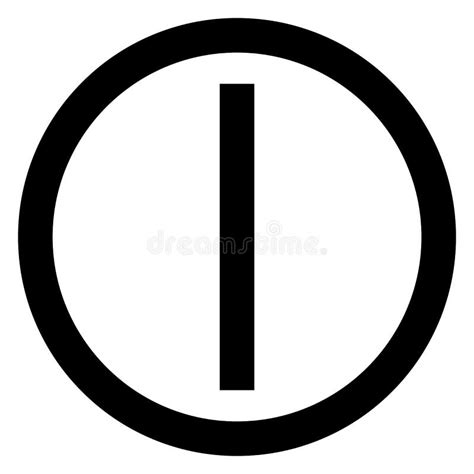 On Off Push Button Symbol Sign On White Background Stock Vector