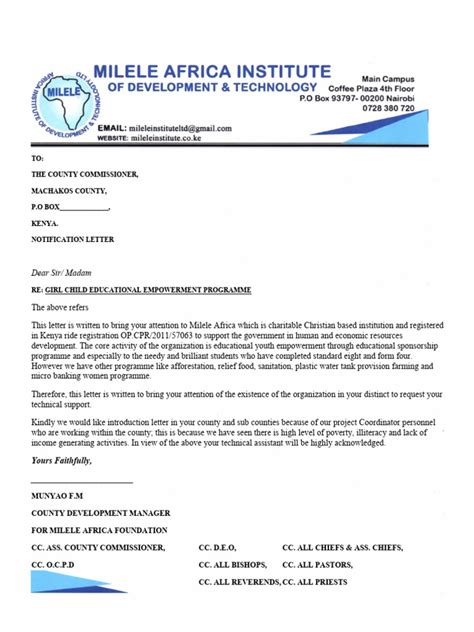 County Commissioner Letter Pdf
