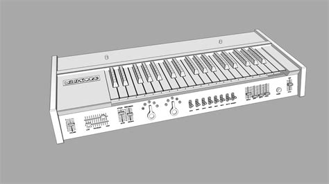 Keyboard Korg Univox Vintage Synthesizer 3d Model By Spiritswitchboard
